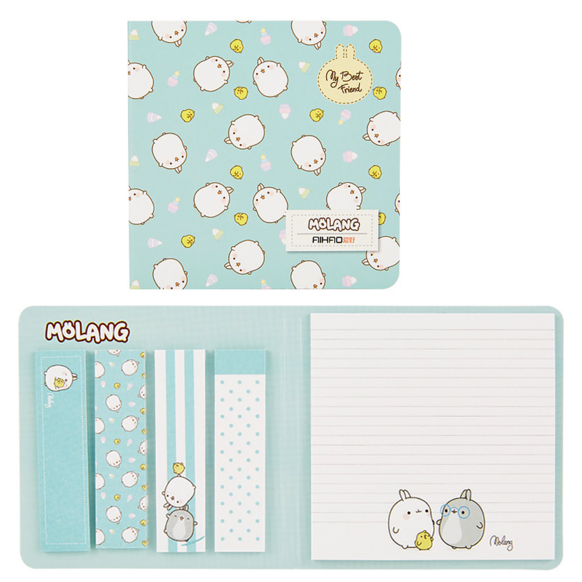 Molang Rabbit Sticky Notes - Kawaii Pen Shop - Cutsy World