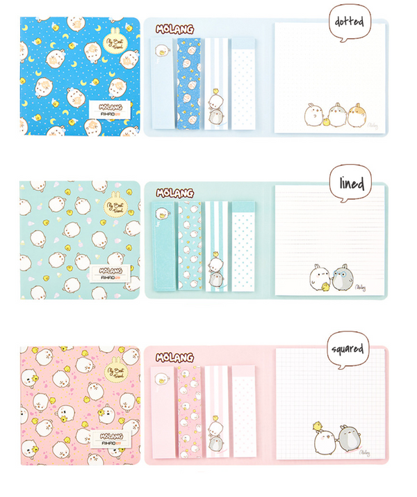 Molang Rabbit Sticky Notes - Kawaii Pen Shop - Cutsy World