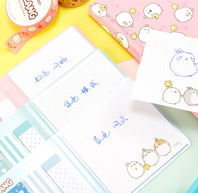 Molang Rabbit Sticky Notes - Kawaii Pen Shop - Cutsy World
