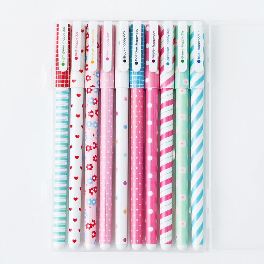 Kawaii Pattern Color Gel Pen 10-Pack - Japanese Kawaii Pen Shop - Cutsy ...