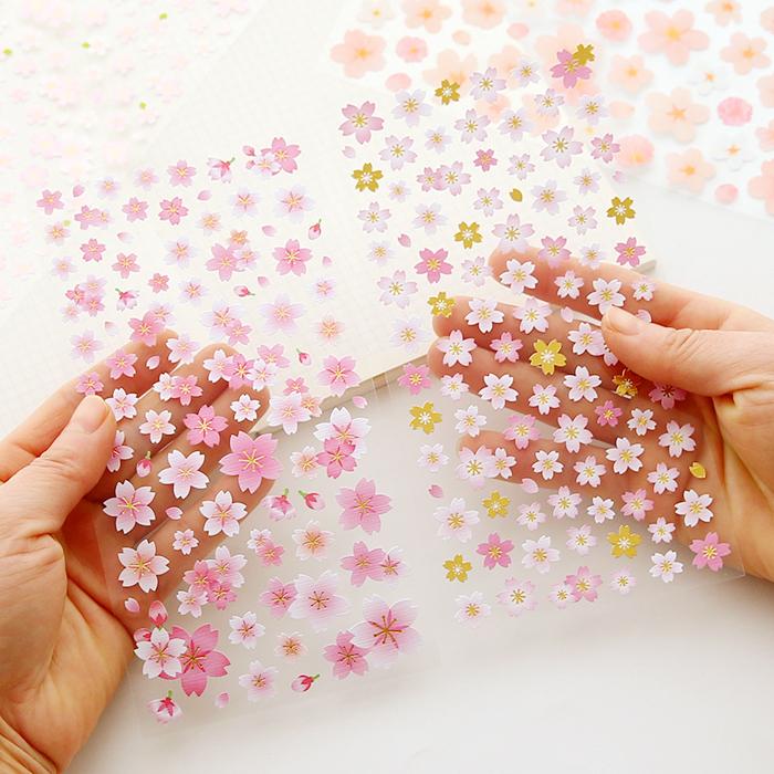 Japanese Sakura Cherry Blossom Stickers - Kawaii Pen Shop - Cutsy World